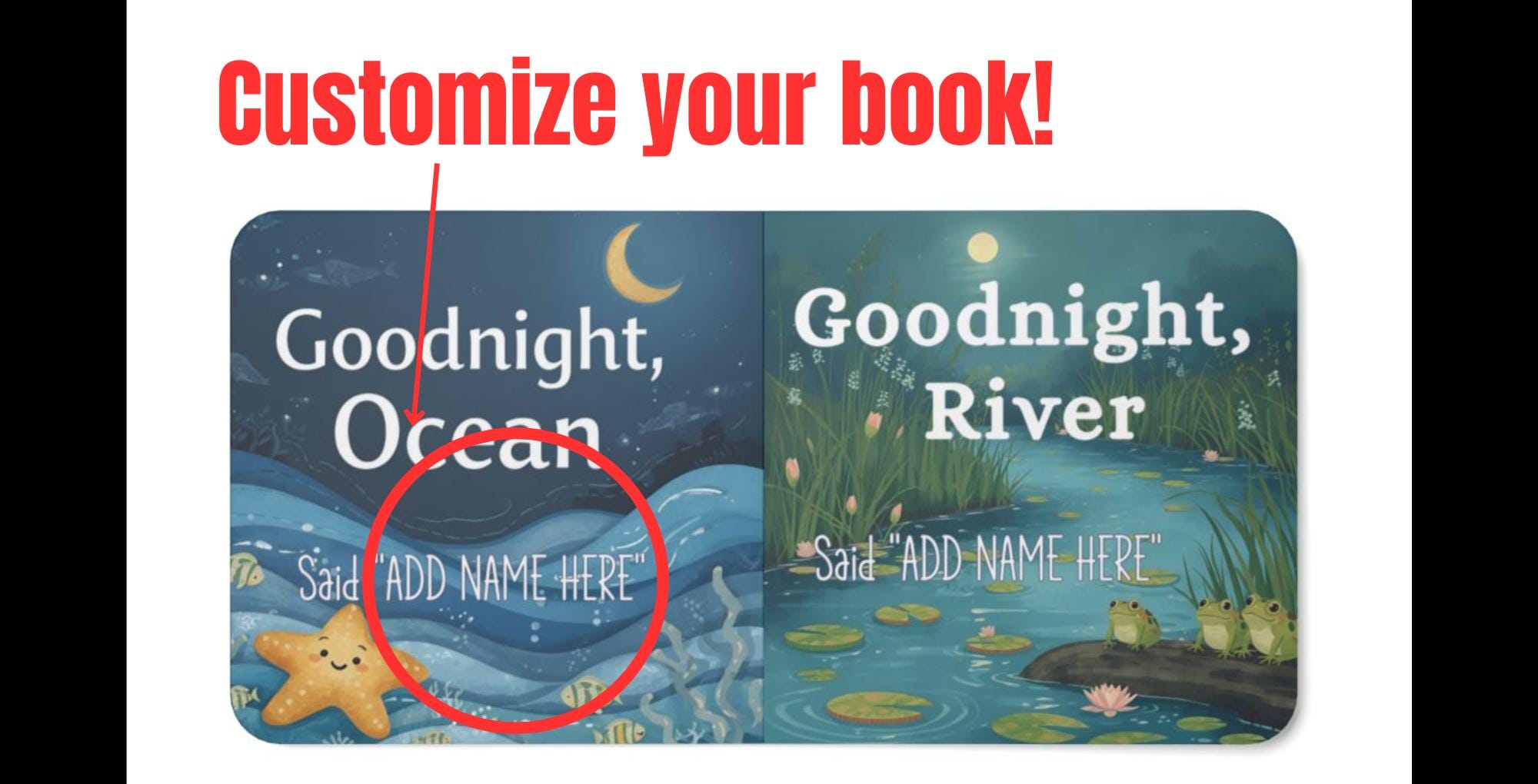 Personalized Board Book Goodnight Little World Custom Name Baby Bedtime ...