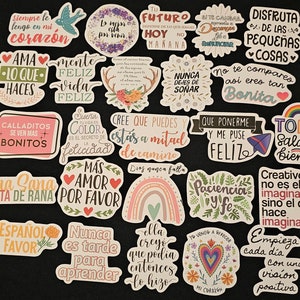 Motivational Spanish Quotes Stickers Vinyl Matte Stickers 25 Count per ...