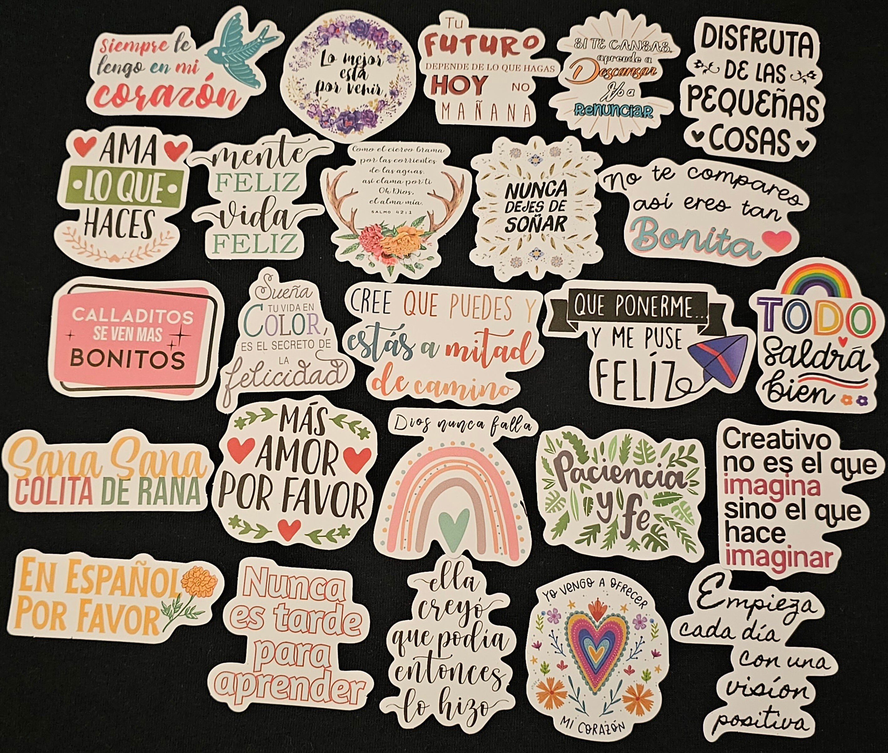 Motivational Spanish Quotes Stickers Vinyl Matte Stickers 25 Count per ...