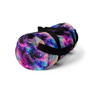 Galaxy Duffel Bag Outer Space Gym Bag Cosmic Work Out Ombre Shoulder ...