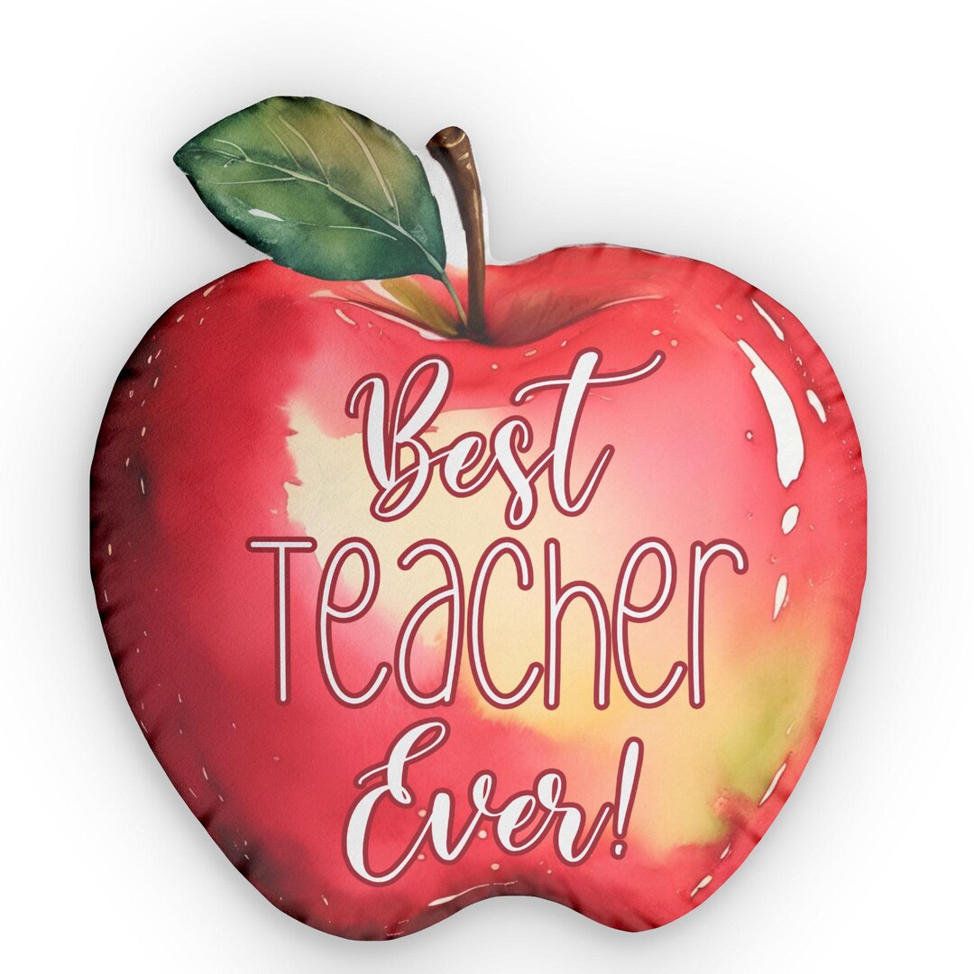 Apple Shaped Pillow, Best Teacher Ever Gift, Teacher Appreciation - Etsy