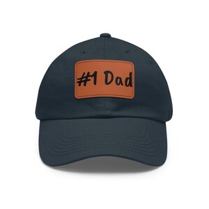 Number One 1 Dad Hat Sewn Sewn Leather Patch - Etsy