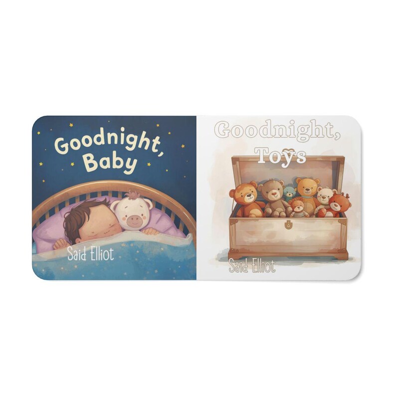 Personalized Board Book Goodnight Little World Custom Name Baby Bedtime ...