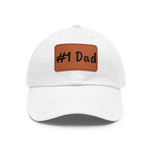 Number One 1 Dad Hat Sewn Sewn Leather Patch - Etsy