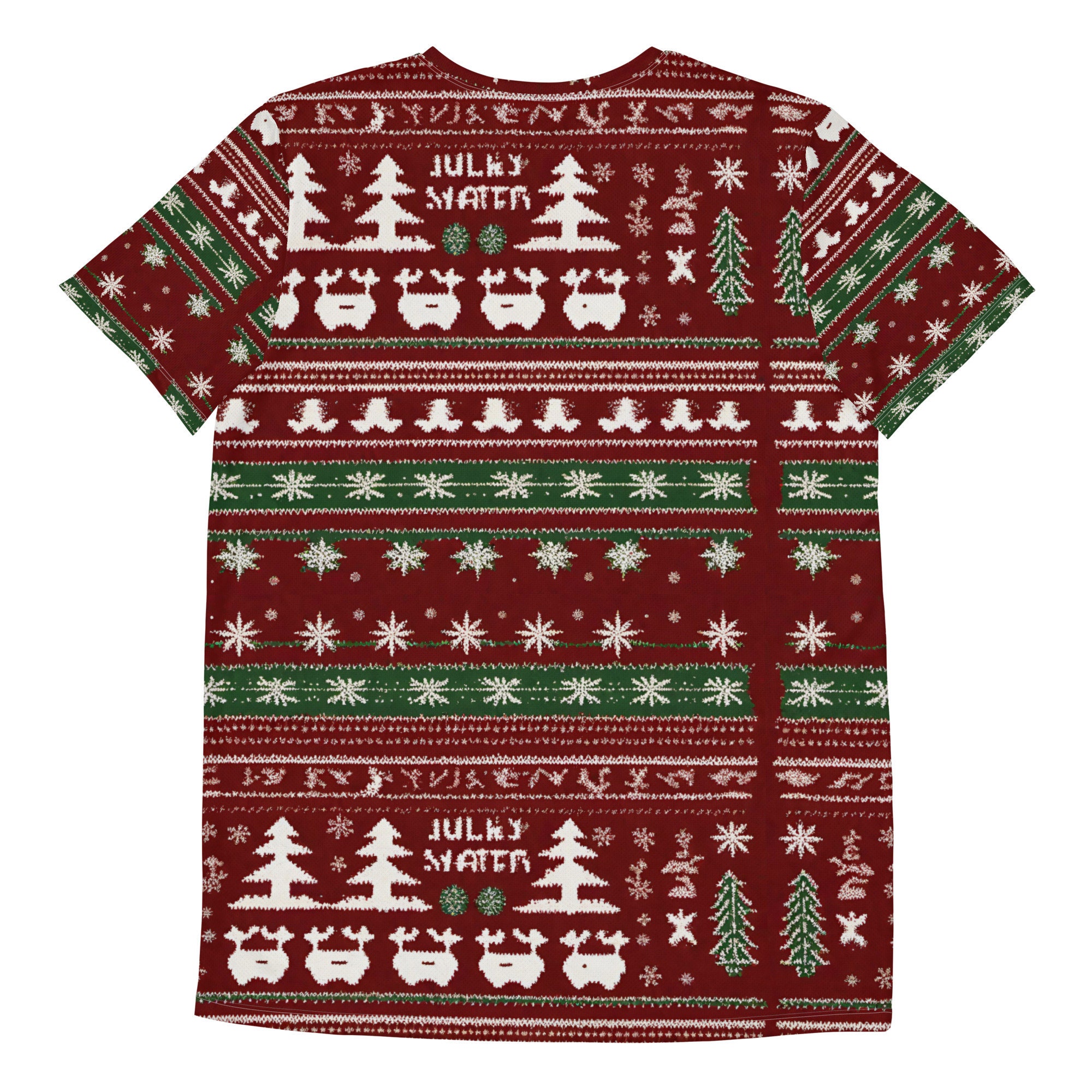 Ugly Christmas Sweater All-over Print Men's Athletic T-shirt - Etsy