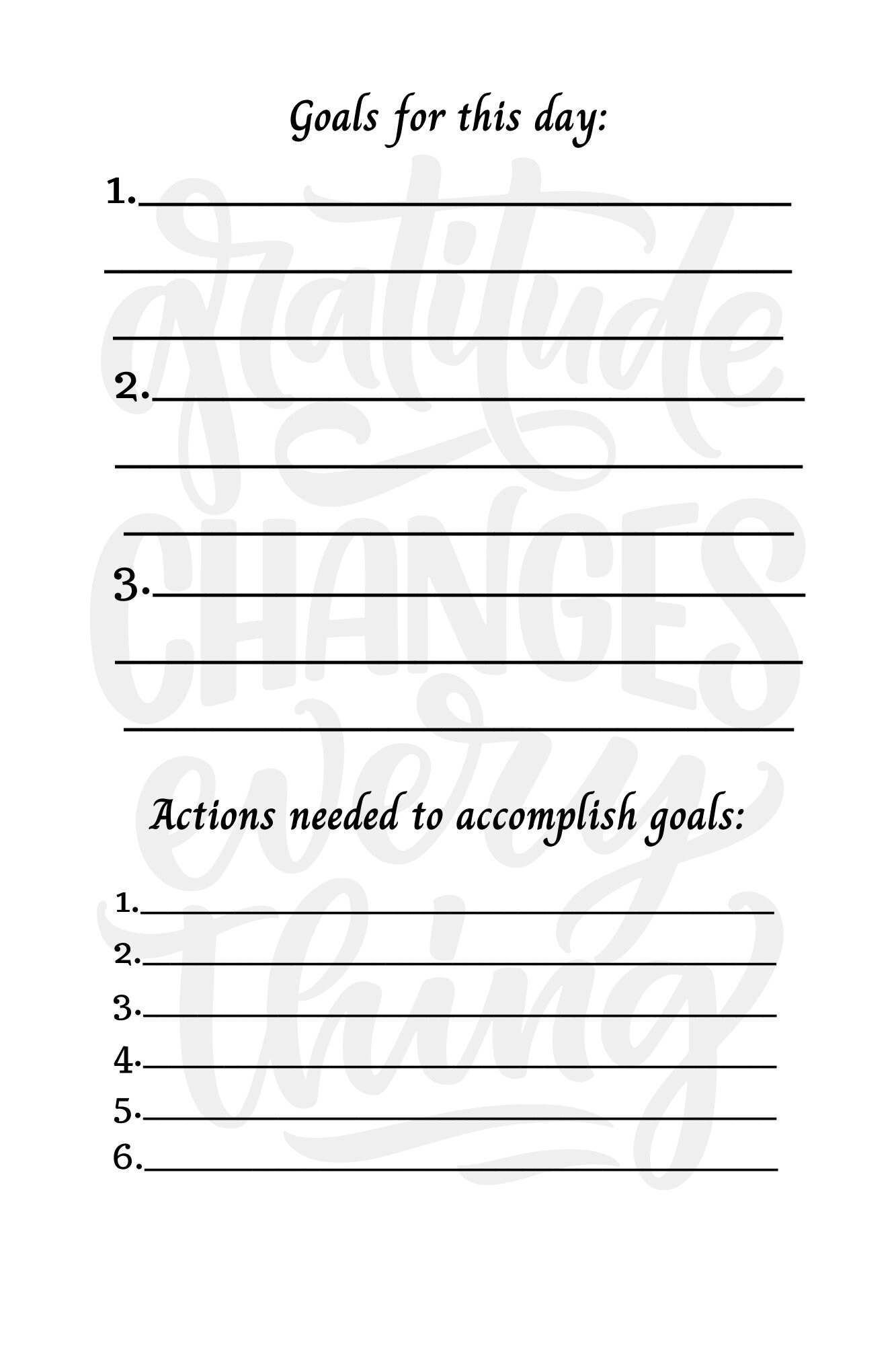 Gratitude Journal Template, Goal Tracker, Morning Ritual (PDF) - Etsy