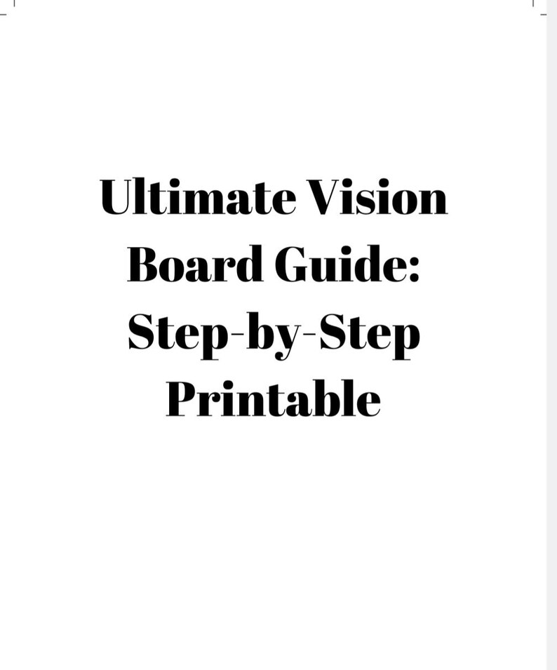 Ultimate Vision Board Guide: Step-by-step Printable – Manifest Your ...