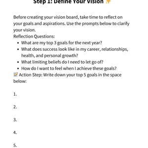 Ultimate Vision Board Guide: Step-by-step Printable – Manifest Your ...
