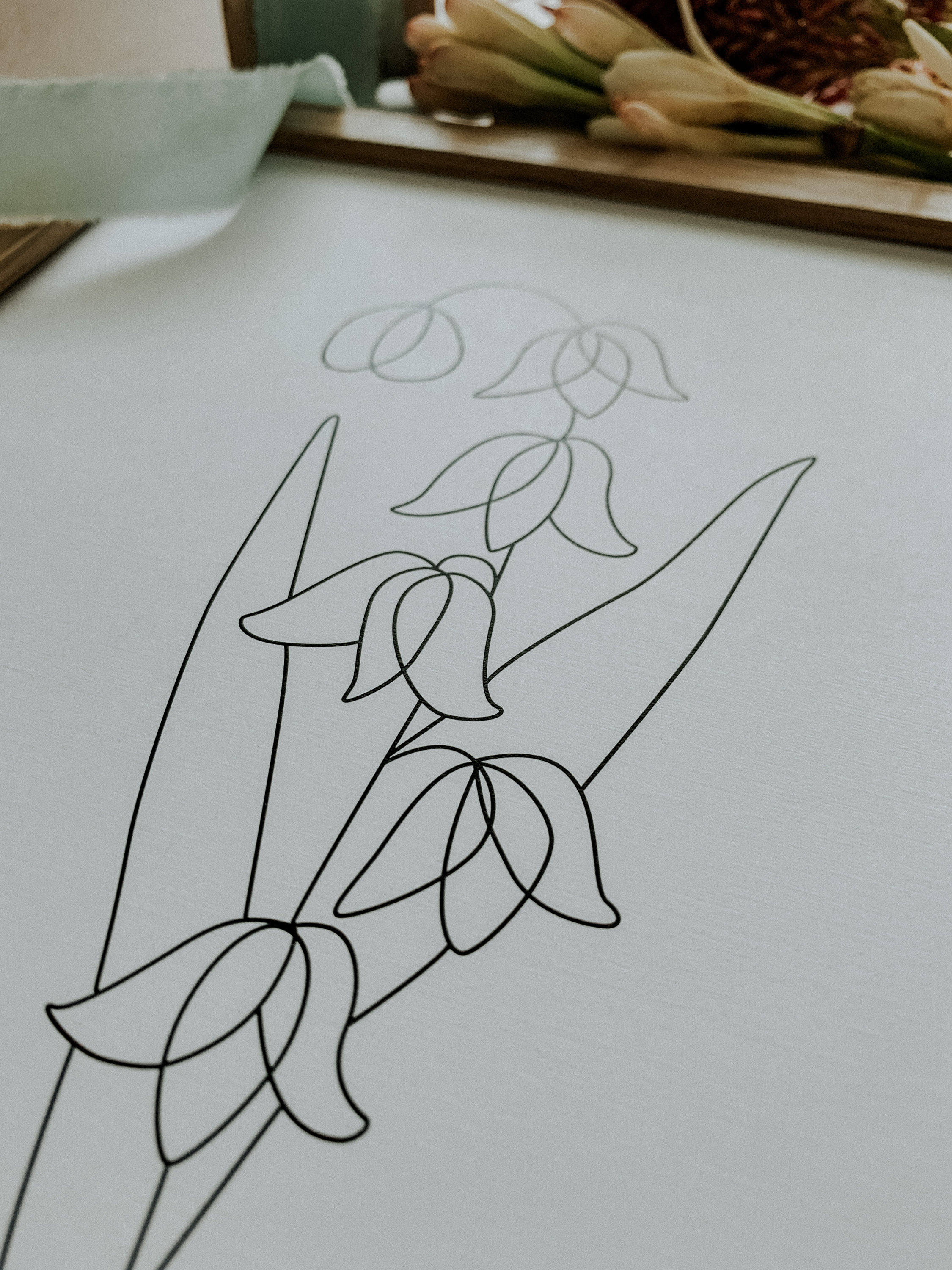 May Birth Flower Floral Line Art Birth Flower Line - Etsy