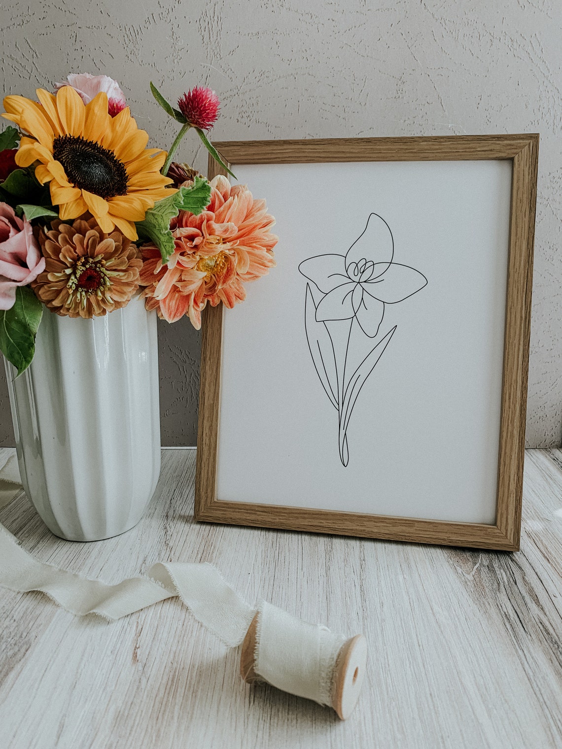 December Birth Flower Floral Line Art Birth Flower Line Illustration ...