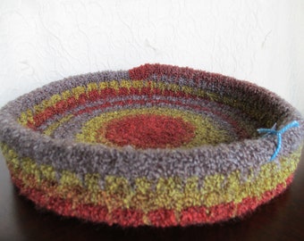 Yarn coiled basket | Etsy