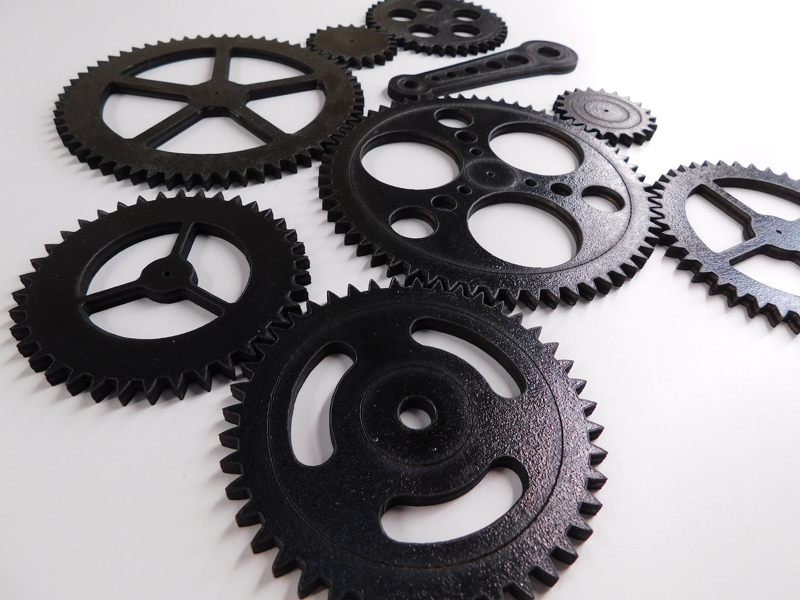 10 Pieces - Steampunk Gears Wall Decor - Eight Gears, Two Push Rods ...