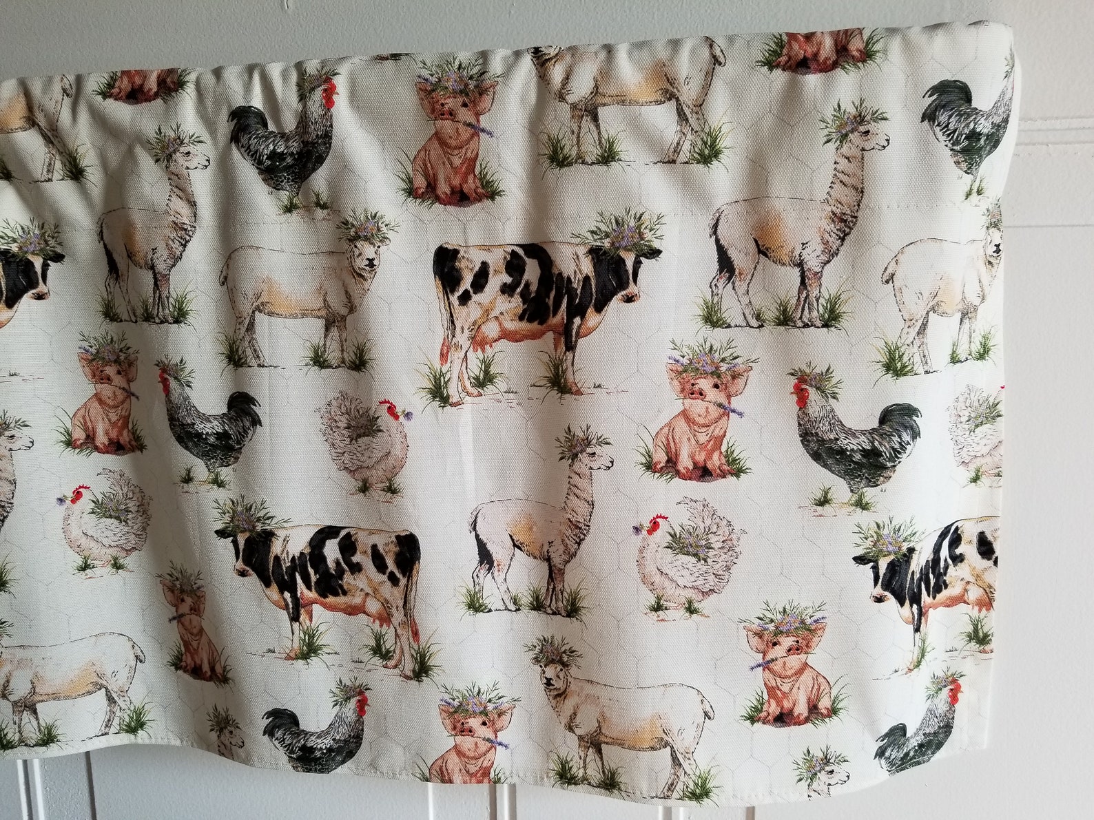 Fancy on the Farm Country Sheep Window Treatment Panels | Etsy