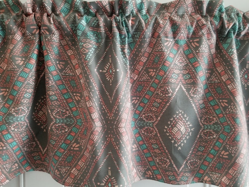 Ambrose Serene. Teal. Gray. Tribal. Southwest. Tan. Camper. Custom Made ...