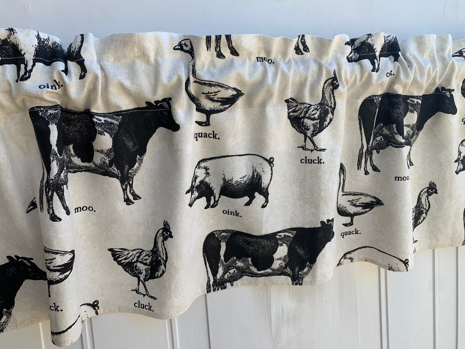 Country Farm Animal Valance Country Horse Sheep Rustic Farmhouse ...