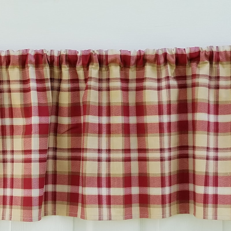 Red Kitchen Curtains - Etsy