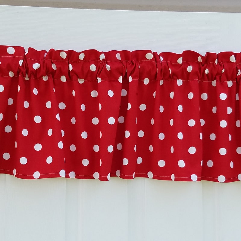 Red Dot Vintage Curtain - Etsy