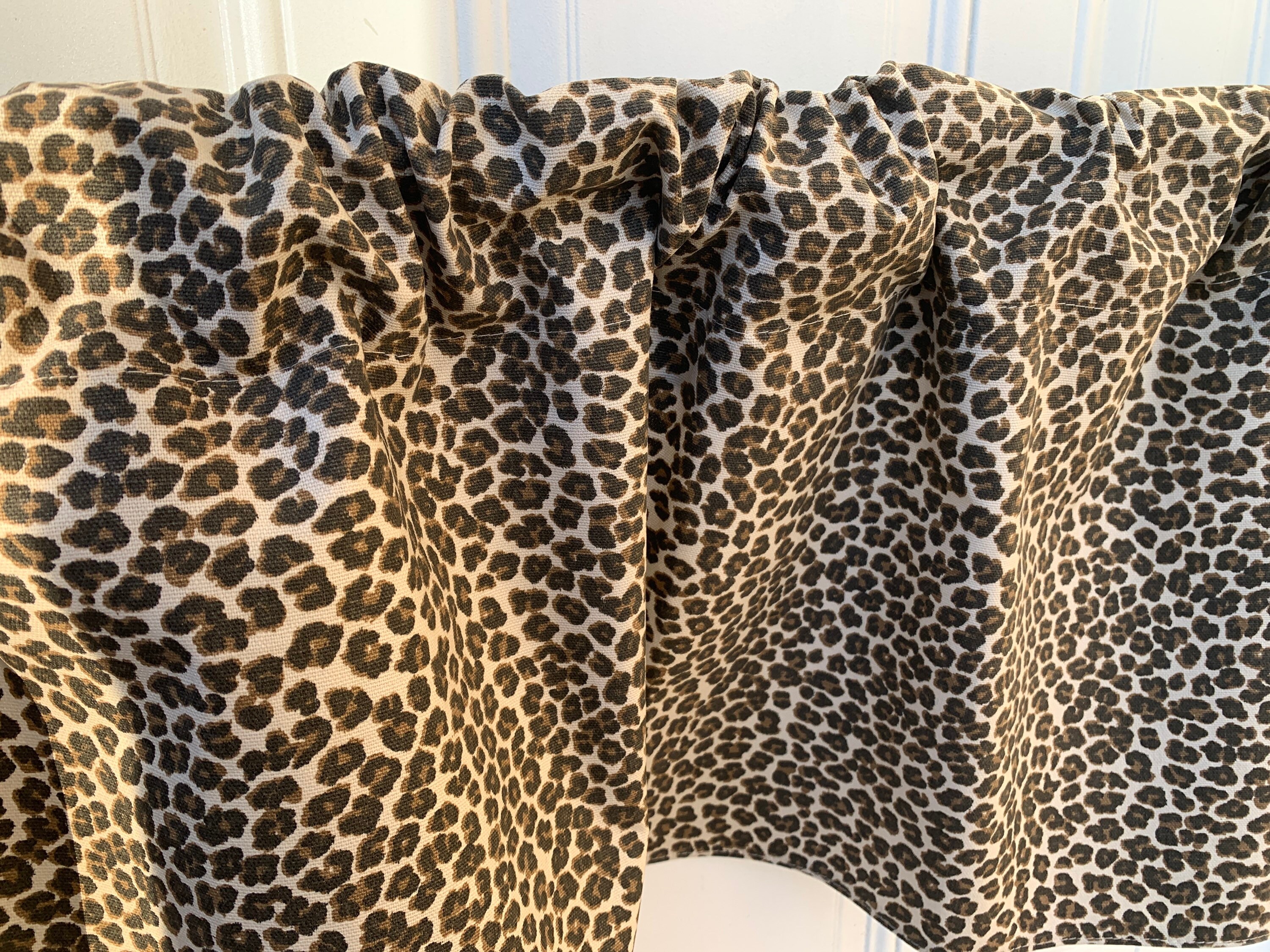 Leopard Print Valance Window Treatment Bedroom Living Room | Etsy