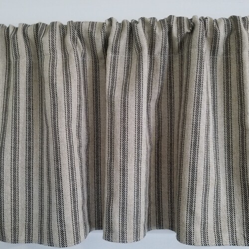 Ticking Valance Farmhouse Curtain - Etsy
