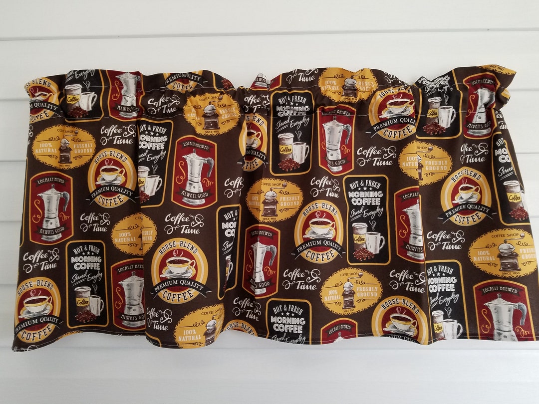 Coffee Time Brewed Coffee Shop Dark Window Treatment Brown Kitchen Café ...