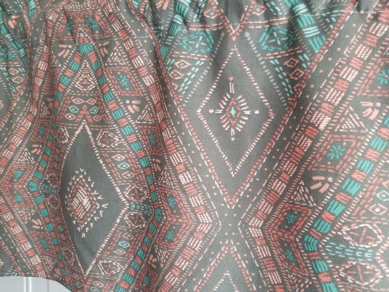 Ambrose Serene. Teal. Gray. Tribal. Southwest. Tan. Camper. Custom Made ...