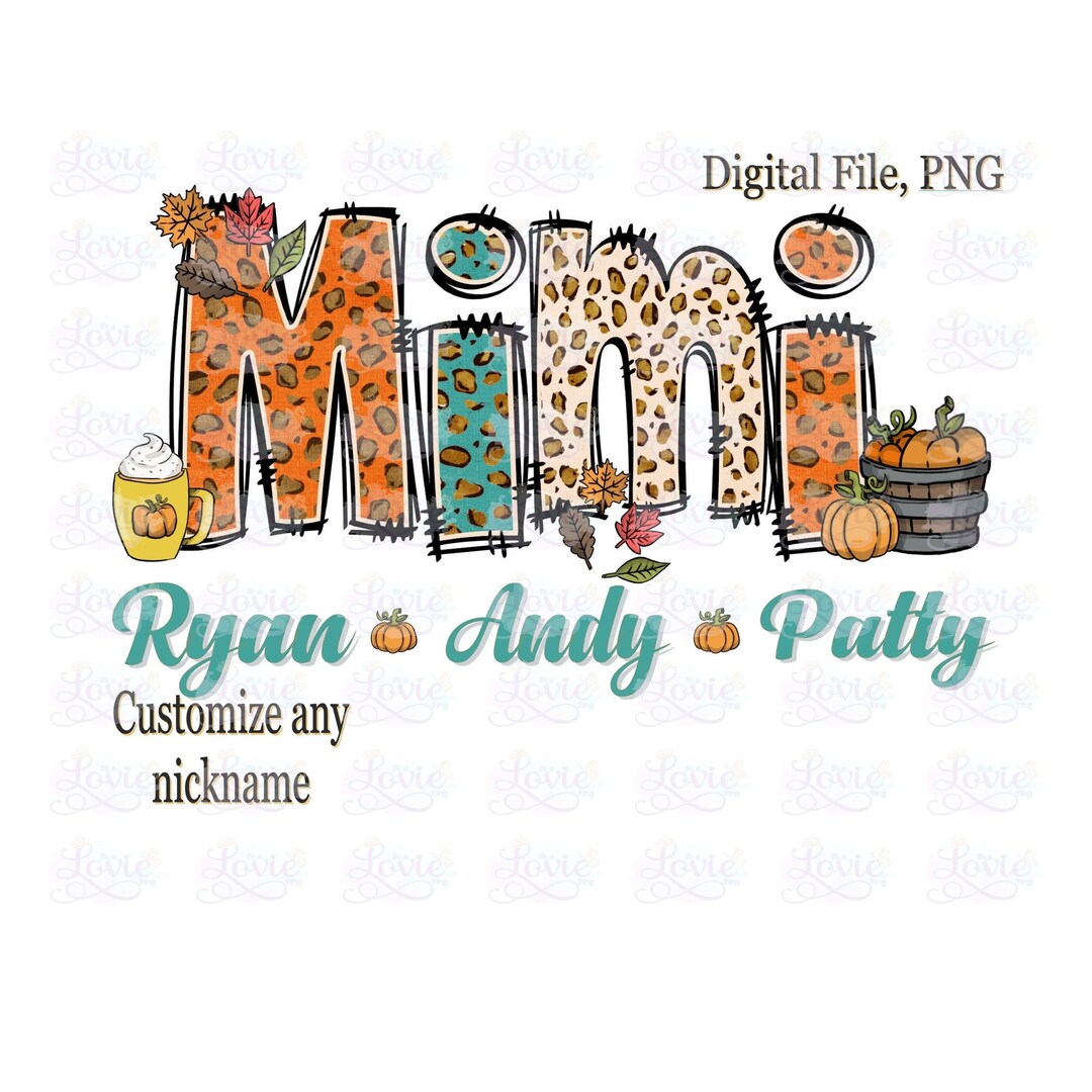Custom Mimi Little Pumpkin PNG, Personalized Mimi Custom Nicknames PNG ...