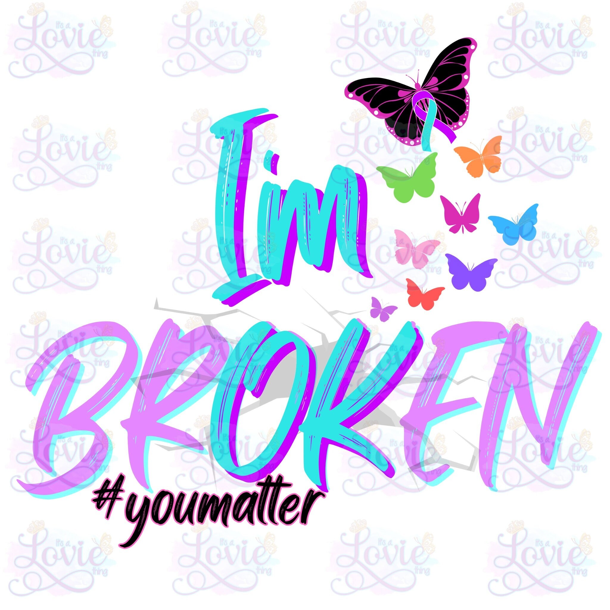 I'm Ok/broken Suicide Awareness Digital Download, PNG, DTF, - Etsy