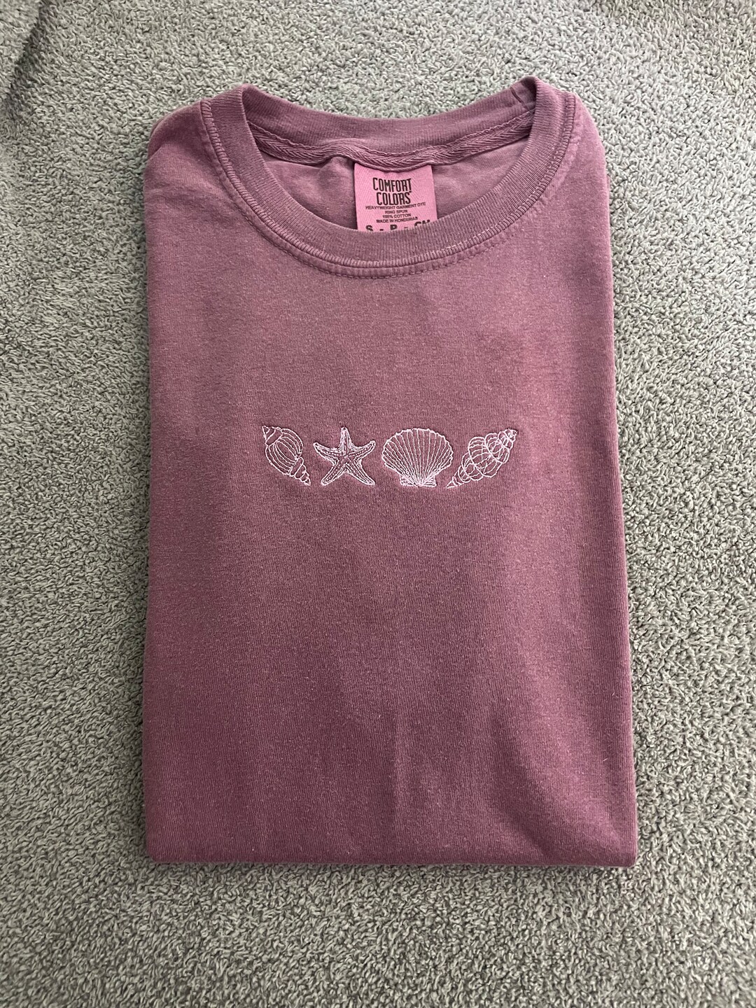 Sea Shell Embroidered T Shirt | Beach Shirt | Beach Lover Gift | Gift ...