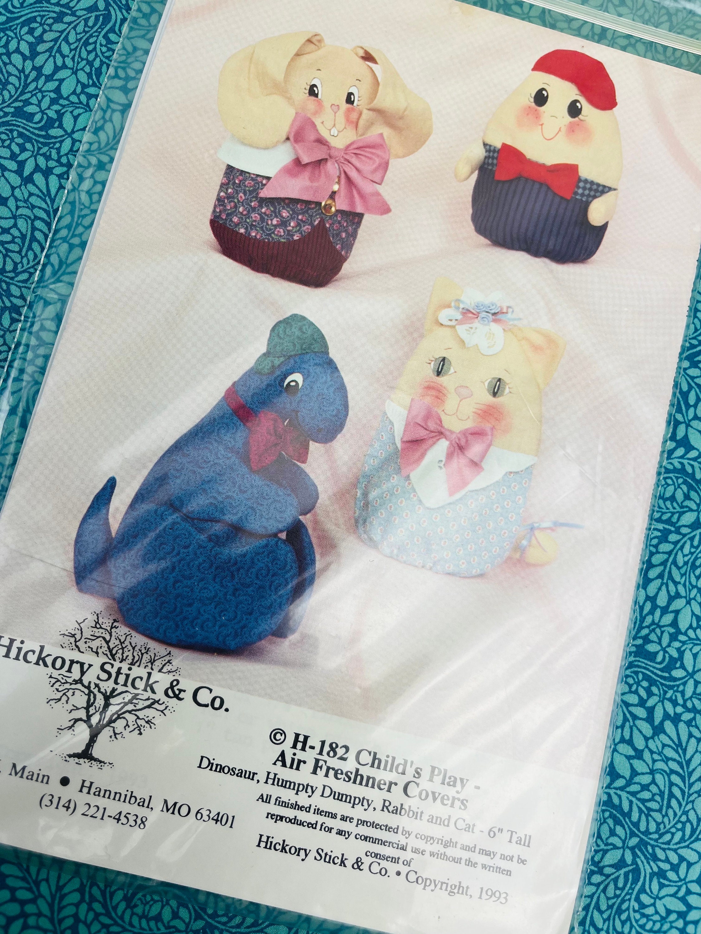 Vintage Uncut 90s Air Freshener Covers Sewing Pattern, Hickory Stick ...