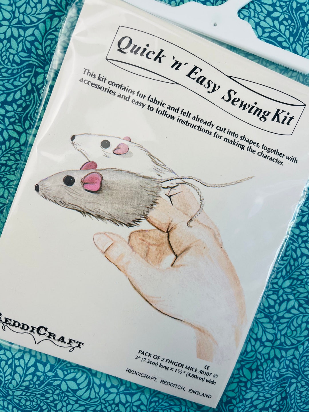 Vintage Finger Puppet Mouse Sewing Kit by Reddicraft – DIY Kit to Make ...