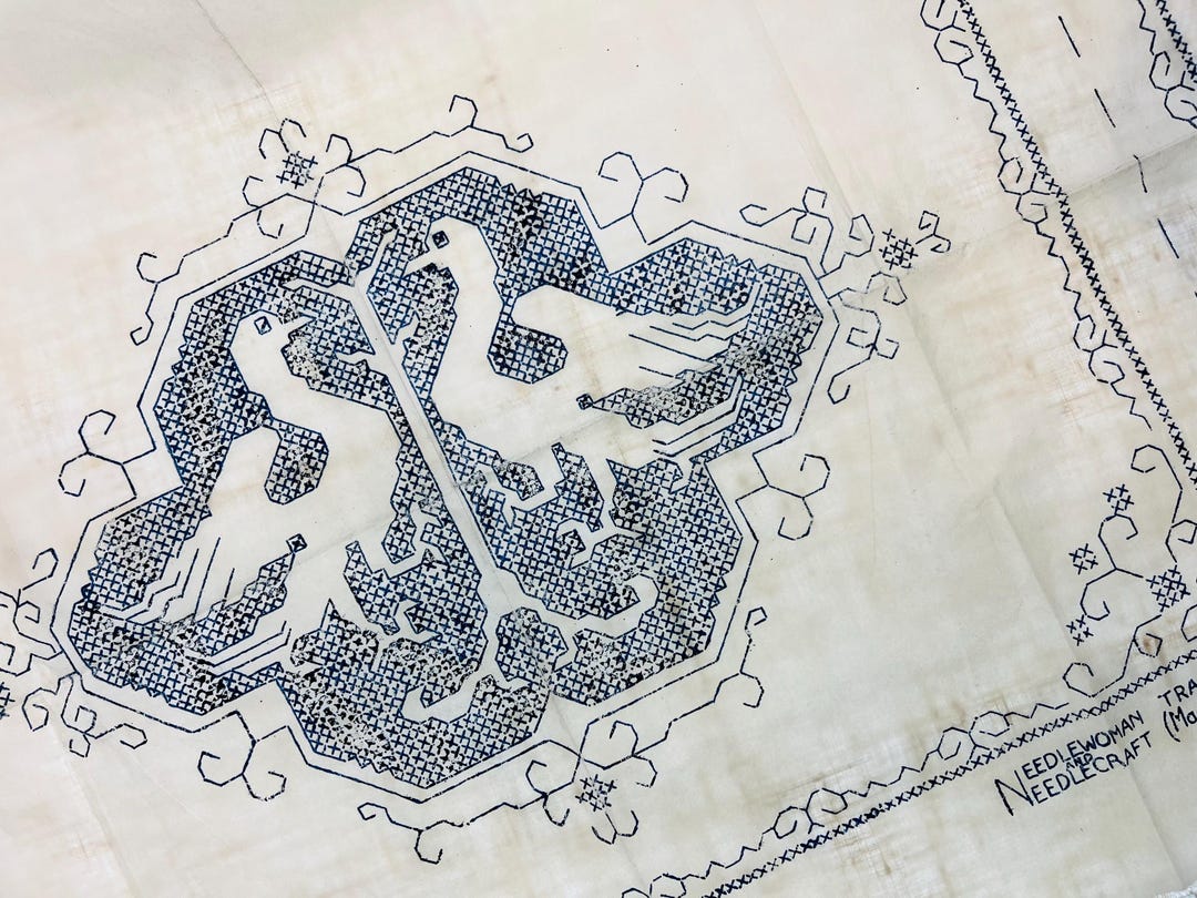 Vintage Iron on Hand Embroidery Transfer by Briggs, Cross Stitch ...