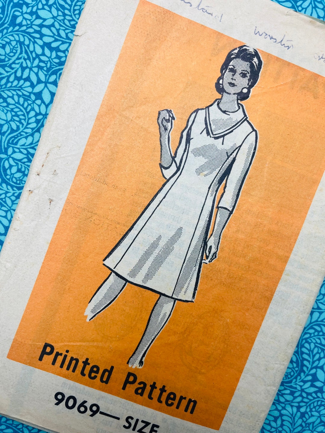 Bust 40" Vintage 60s Sewing Pattern 9069, Ladies Princess Seam A Line ...