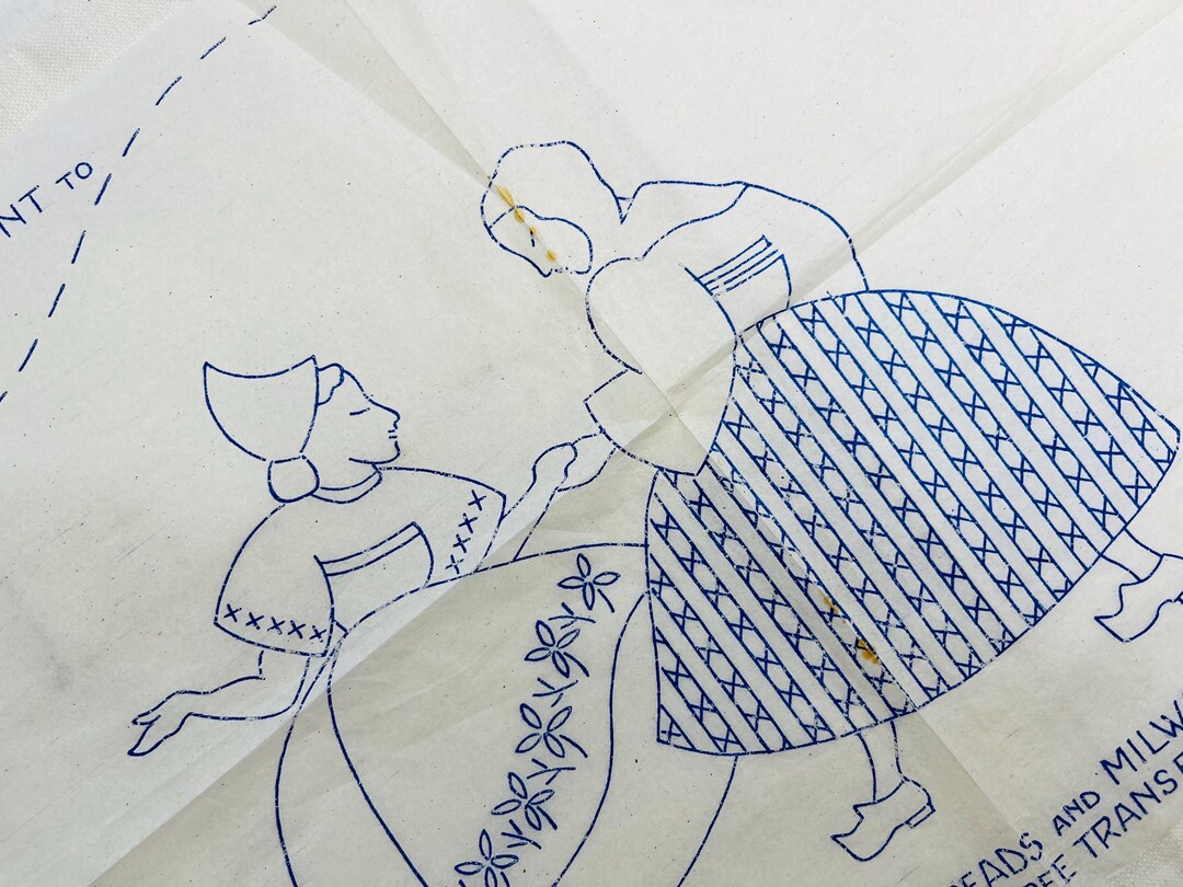 Vintage Iron on Hand Embroidery Transfer by Needlewoman 185, Dutch ...