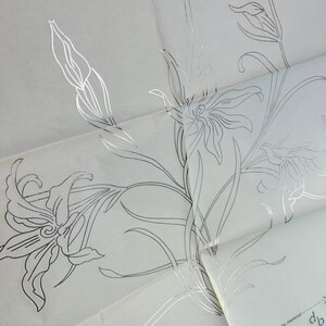 Large 20" Lily Embroidery Pattern, Vintage Iron-on Transfer by ...