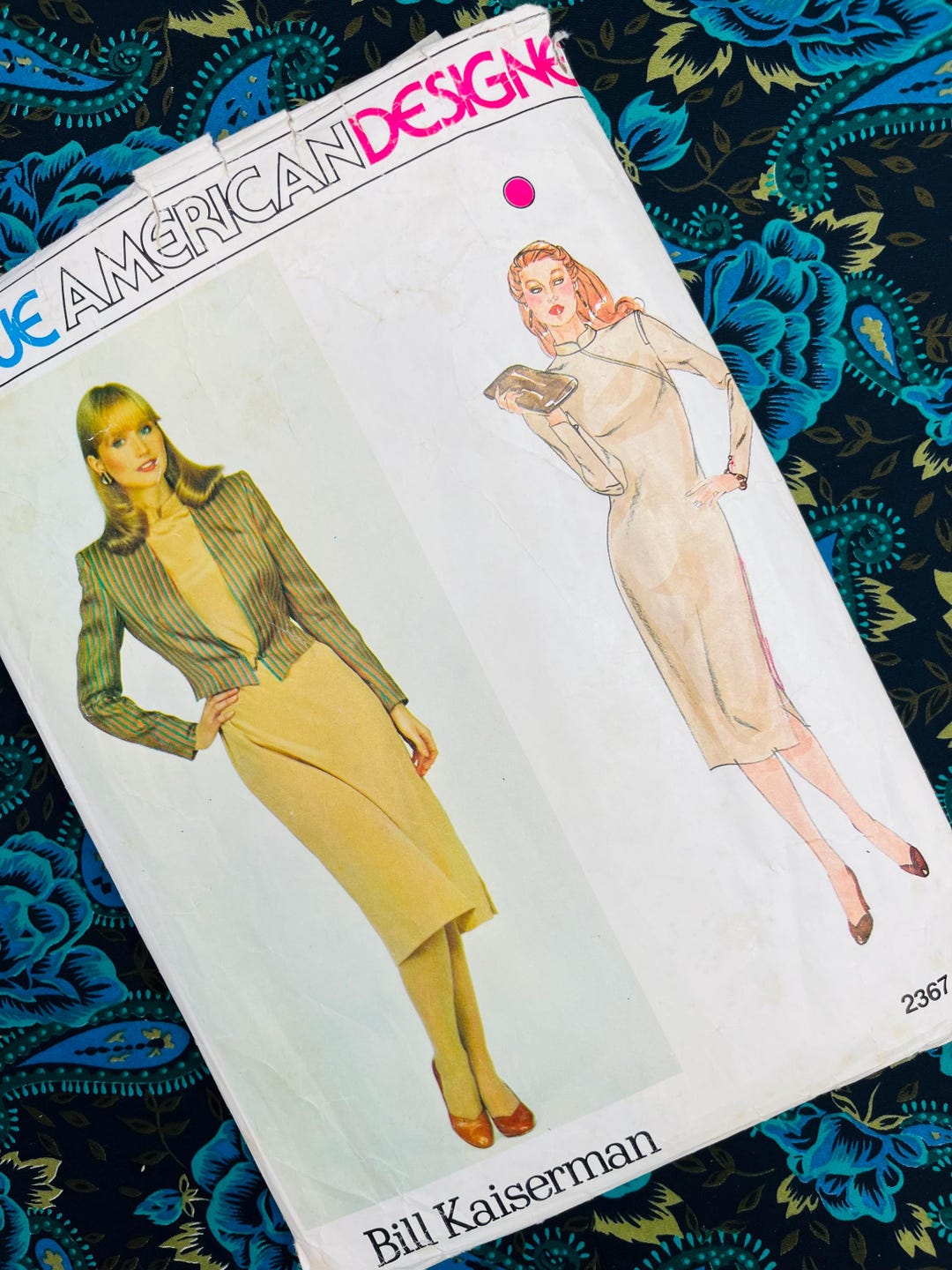 Bust 32.5 Vintage 80s Vogue American Designer Sewing Pattern 2367 Bill ...