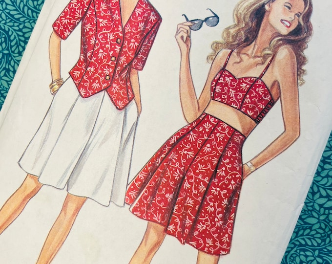Bust 30.5-34 Vintage 90s New Look 6721 Sewing Pattern, Ladies Cropped ...