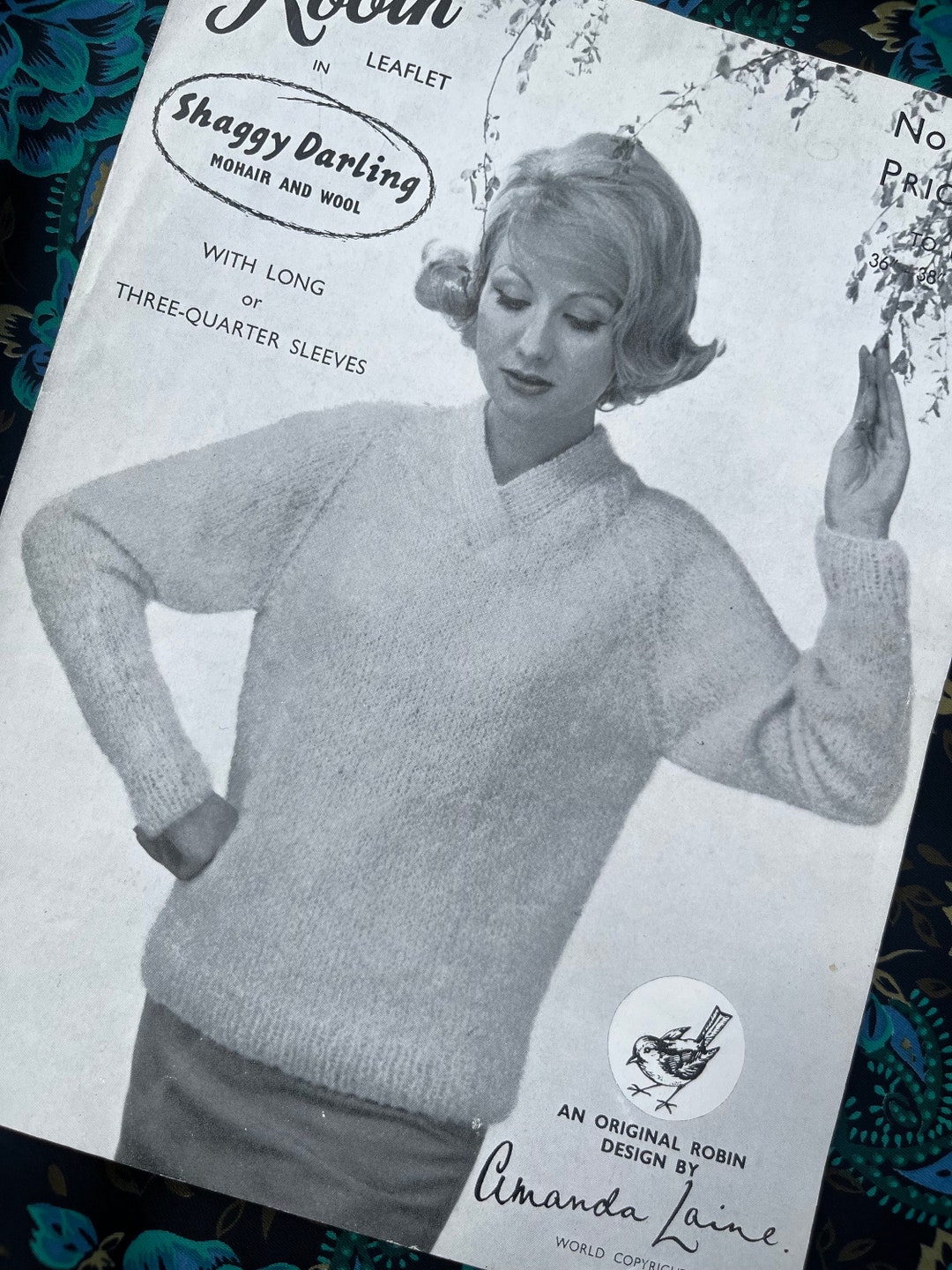 Vintage 60s Robin Shaggy Darling by Amanda Laine Knitting Pattern 280 ...
