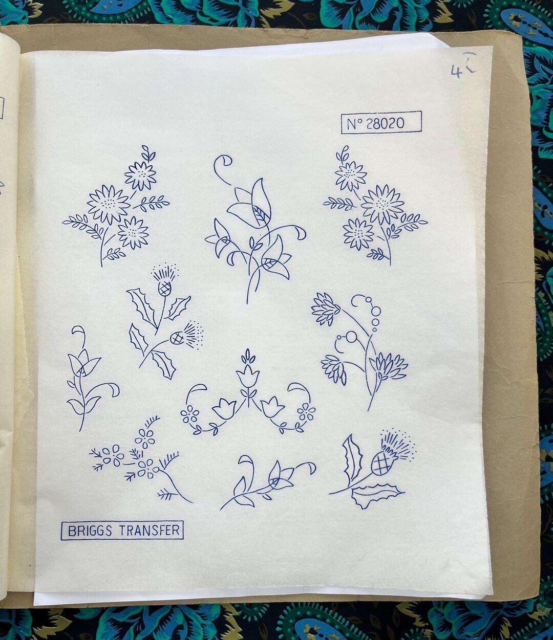 Vintage Iron on Hand Embroidery Transfers by Briggs, Small Floral ...