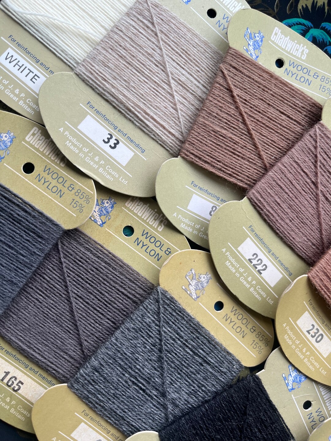 Vintage Chadwicks 85 Percent Wool 15 Percent Nylon Darning Thread, Yarn ...