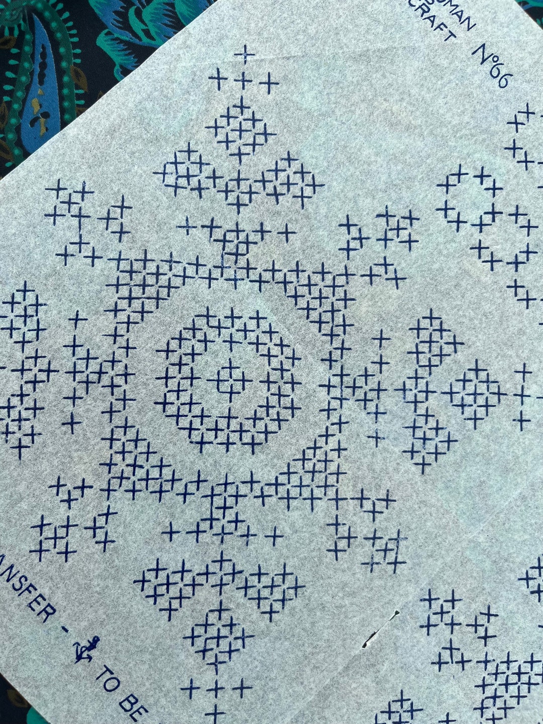 Vintage 50s Hand Embroidery Design by Briggs 66, Square Cross Stitch ...