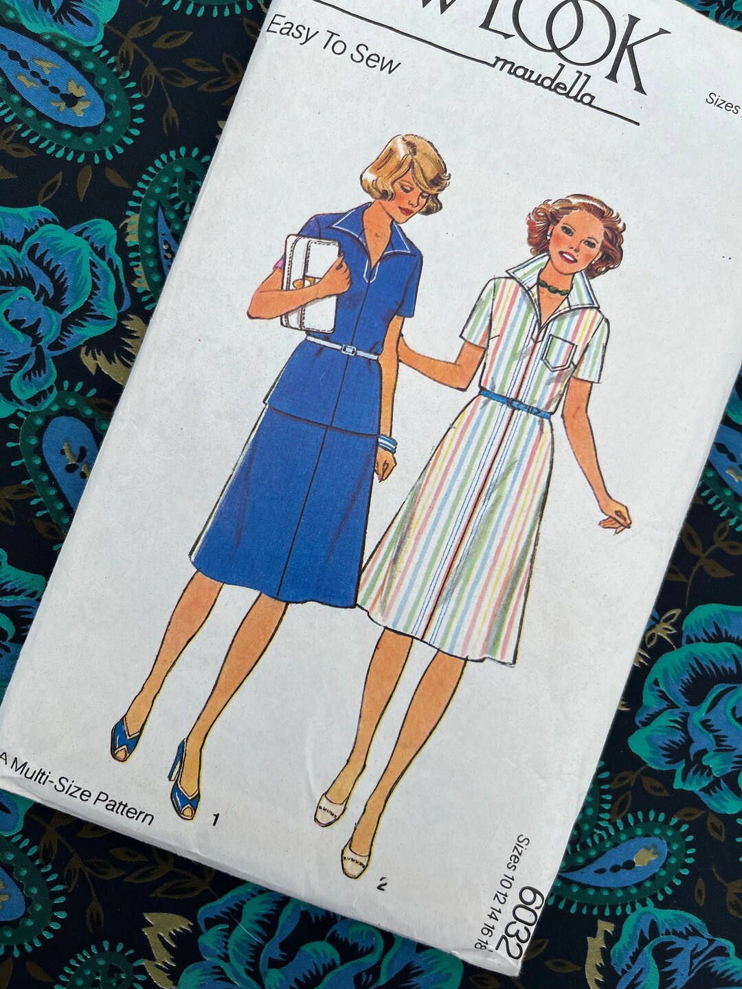 Bust 32.5-38" Vintage New Look Maudella Dress Sewing Pattern for Women ...