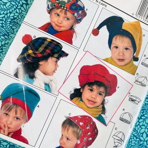 Vintage Uncut 90s Burda Sewing Pattern 4219, Childrens Hats, Kidswear ...