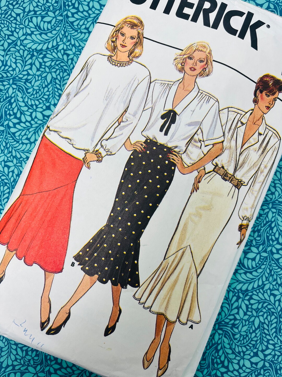 Vintage 80s Butterick Sewing Pattern 3975 Ladies Fit and - Etsy