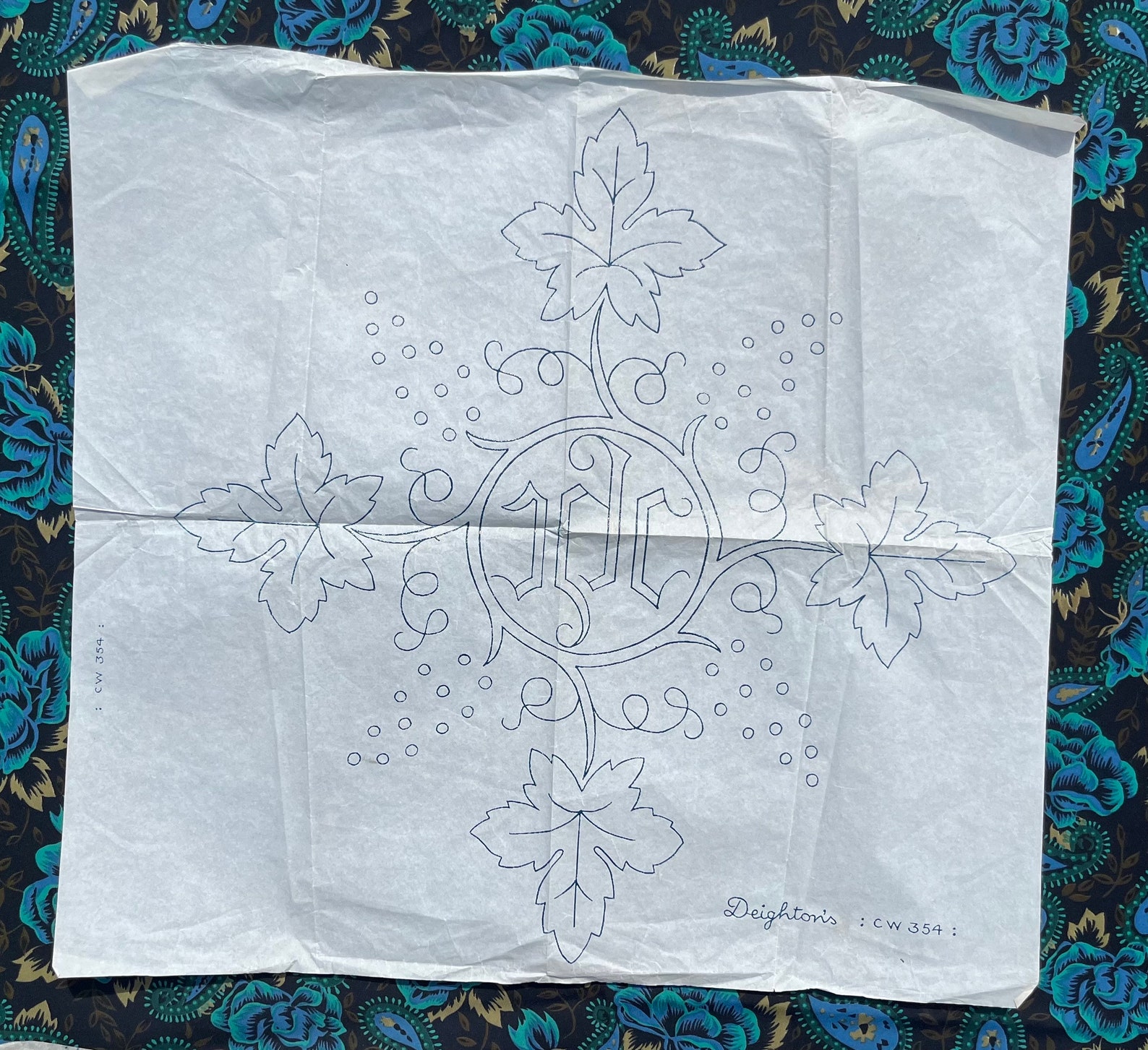 Vintage Hand Embroidery Design Deighton's Transfer CW354 ...