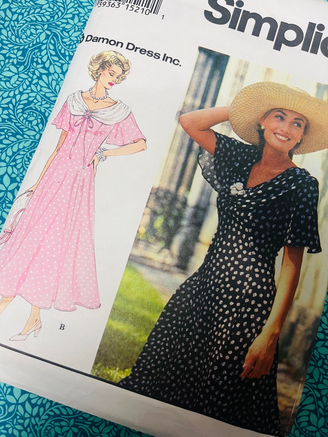 Patrón de costura Simplicity 8922, busto 34-38", años 90, diseño ...