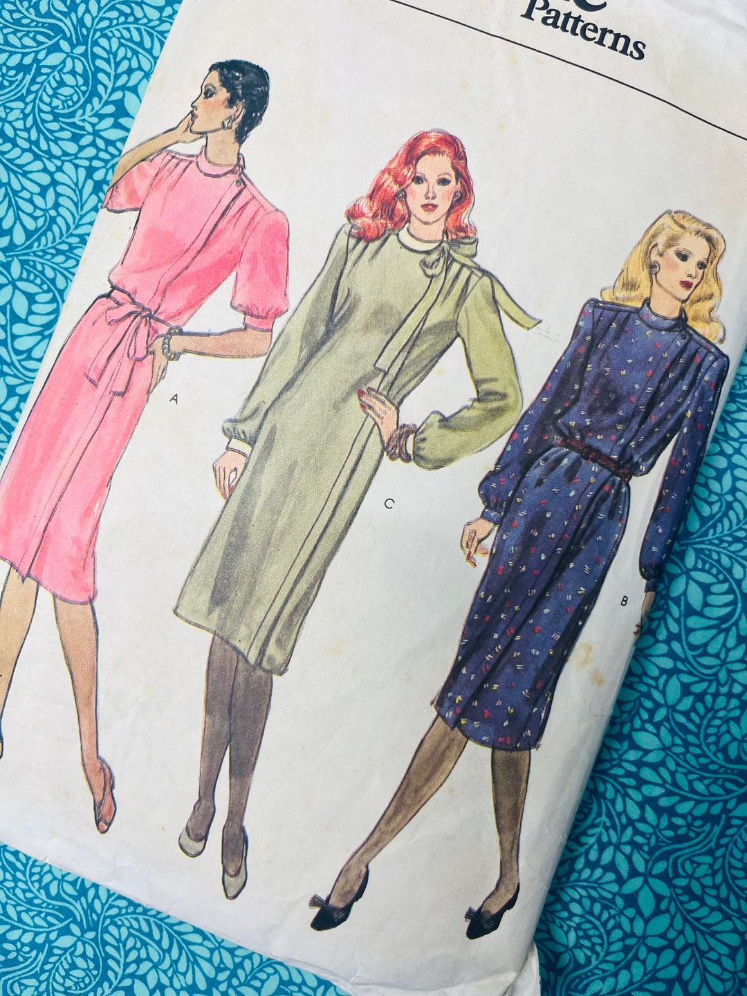 Vintage 80s Vogue 8148 Sewing Pattern Ladies Back Wrap Dress - Etsy
