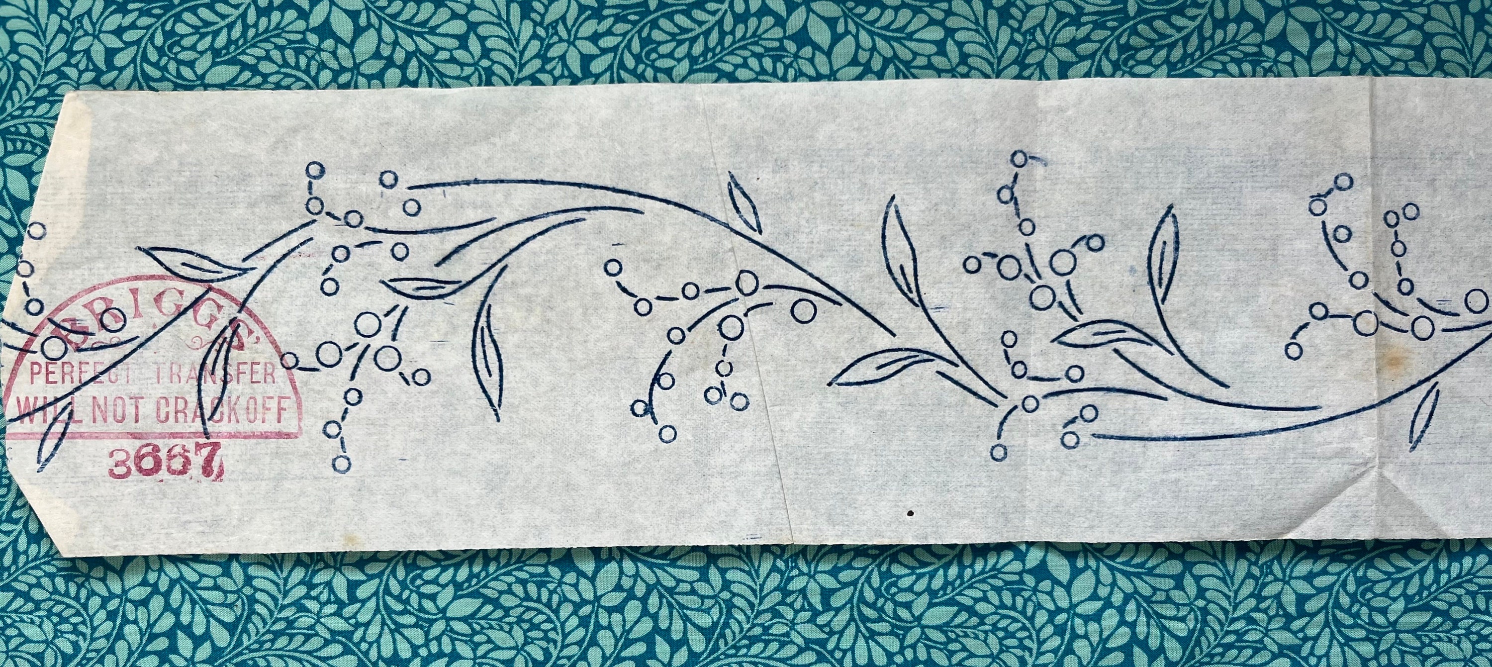 Vintage Hand Embroidery Transfers, Floral Trim or Border, Repeating ...