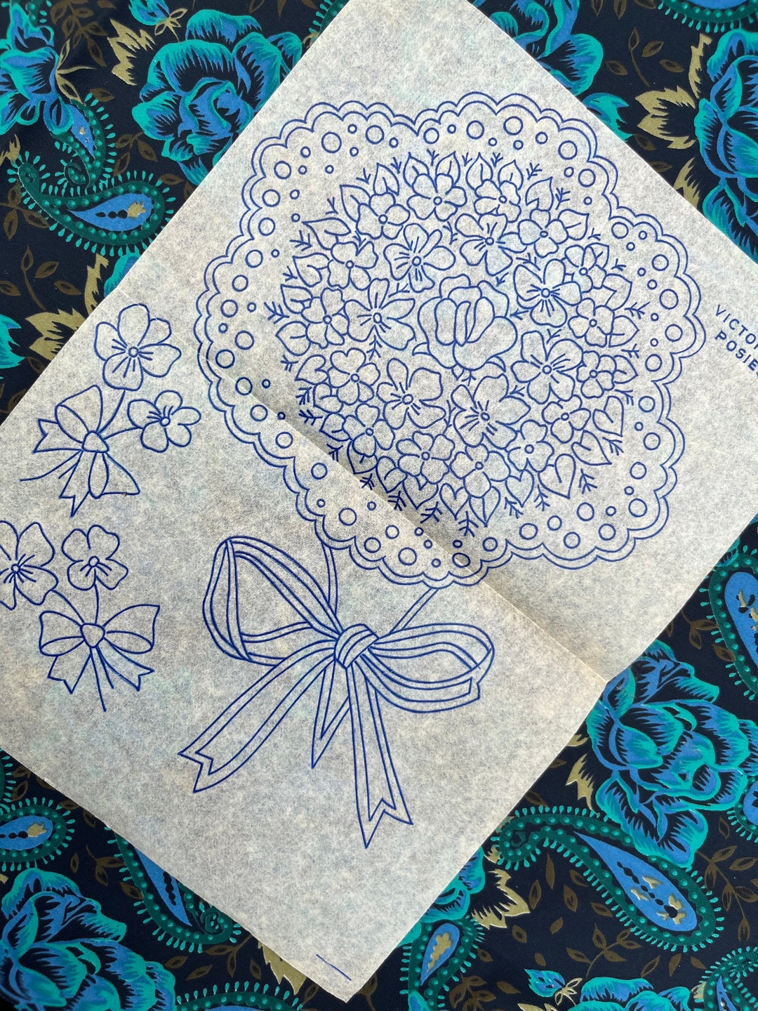 Vintage Hand Embroidery Design, Victorian Posies, Floral Bouquet With ...