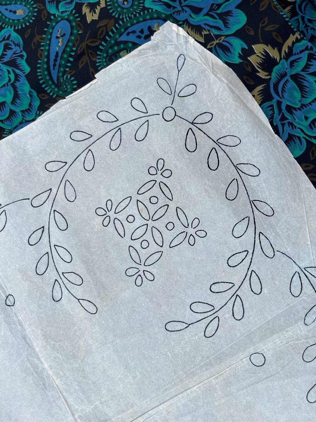 Vintage Hand Embroidery Transfer, Boynton & Turners 9099, Simple Floral ...