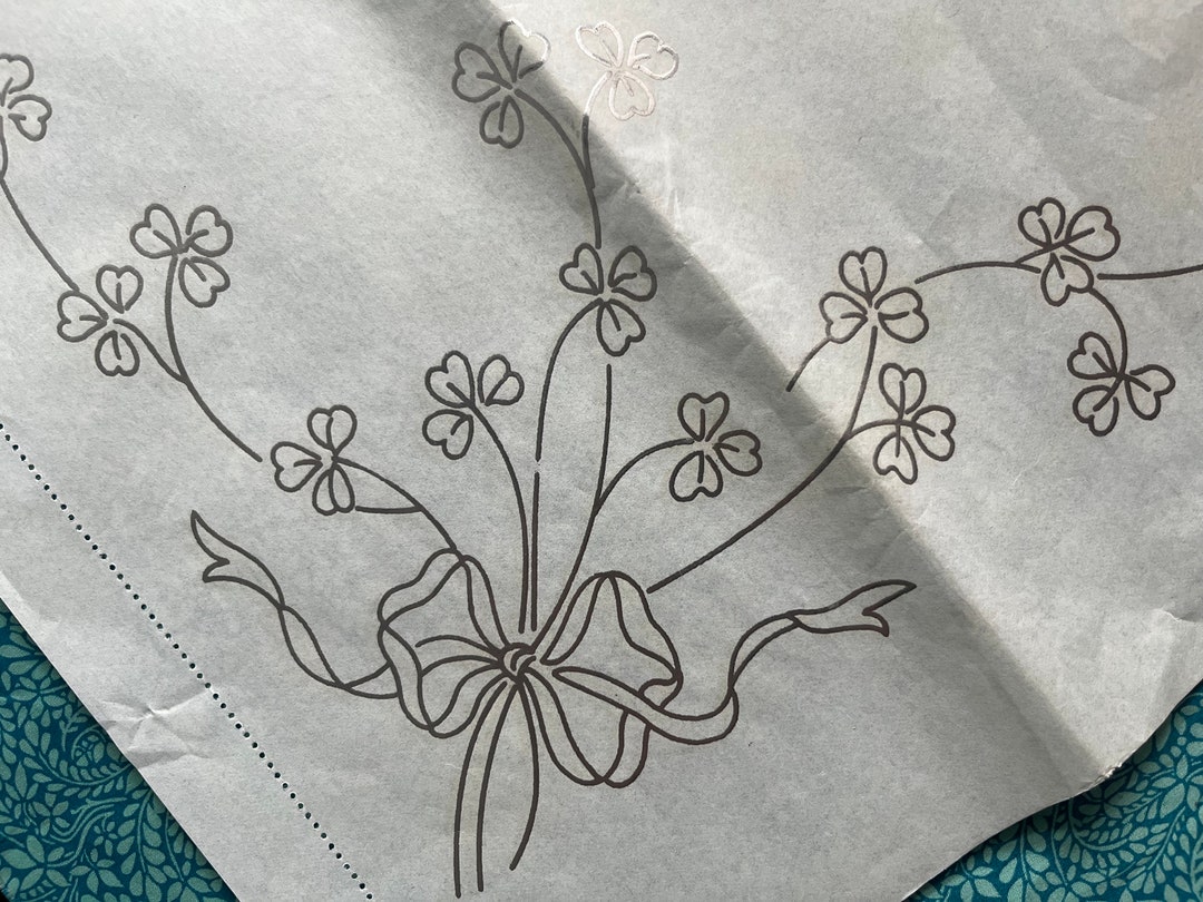 Vintage Hand Embroidery Design Deighton's Silver Transfer - Etsy